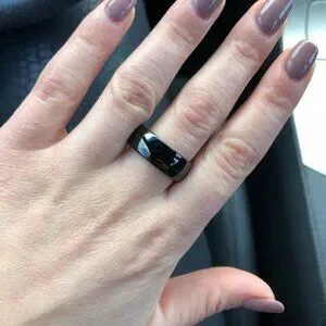 Accessories | 8mm Black High Polish Shiny Domed Comfort Fit Classic ...